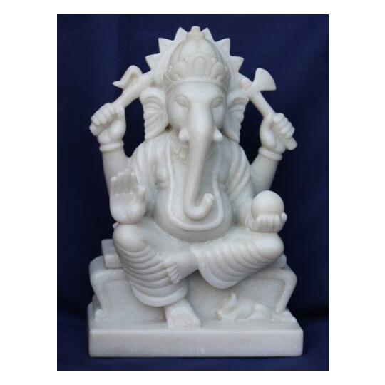 Hindu Peace Prosperity Wisdom God Ganesha Buddha Statue Idol Divine ...