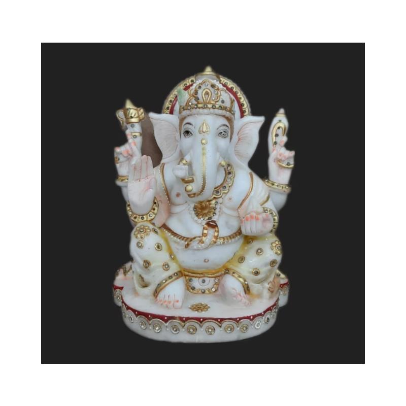 Ganesh Idol Hand Carved Marble, Hindu God Ganesh, Ganesh Puja | AVI ...
