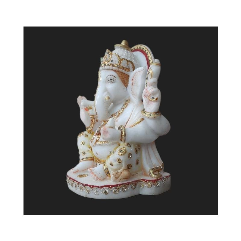 Ganesh Idol Hand Carved Marble, Hindu God Ganesh, Ganesh Puja | AVI ...