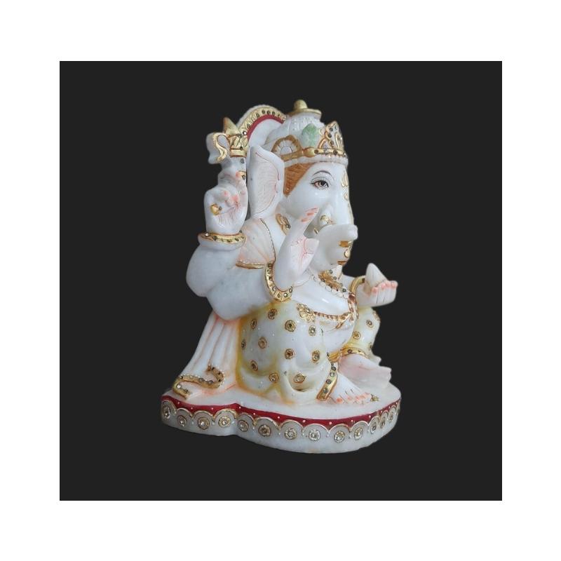 Ganesh Idol Hand Carved Marble, Hindu God Ganesh, Ganesh Puja | AVI ...