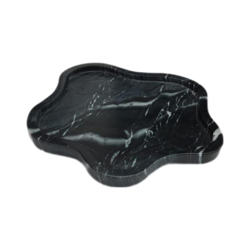 Hand-Carved Black Stone Amoeba Tray – Decorative, Jewelry & Vanity Tray ...